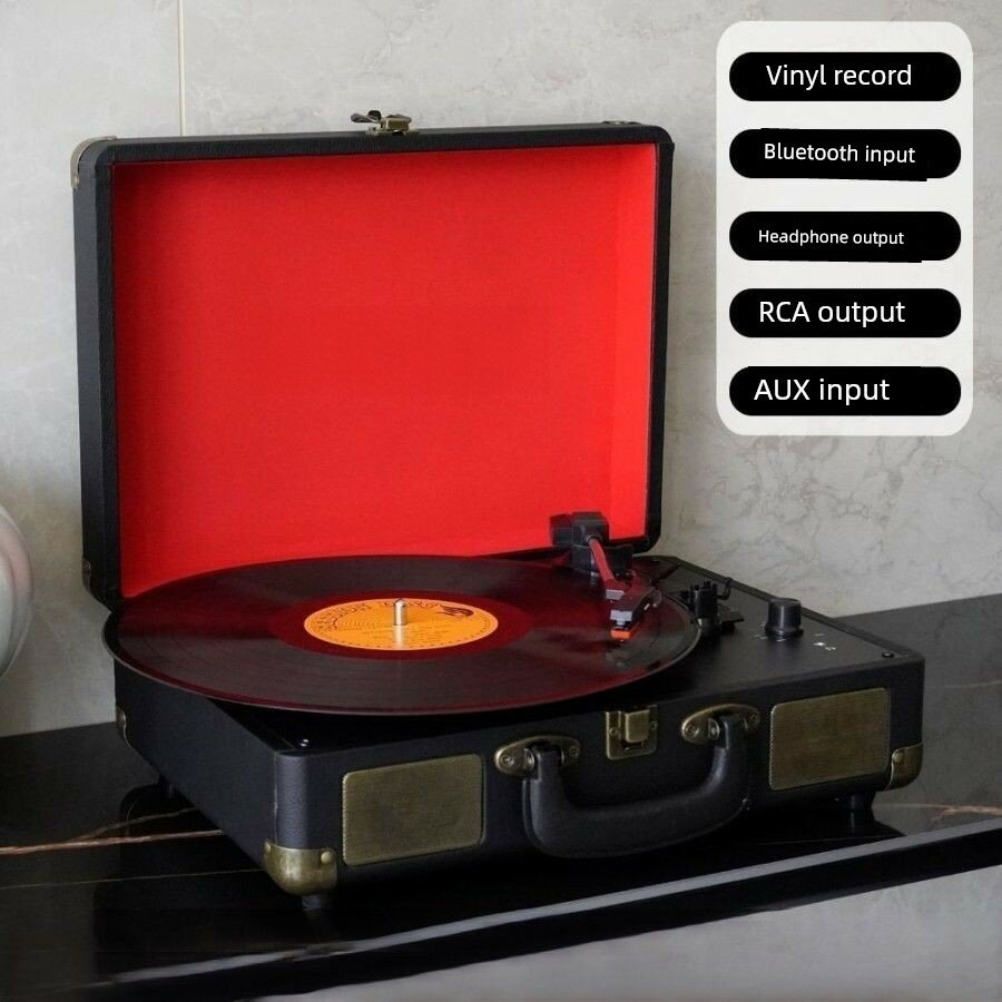 Виниловый проигрыватель, ретро-граммофон, Bluetooth-колонка в европейском стиле для гостиной, аудио-декор, подарок на