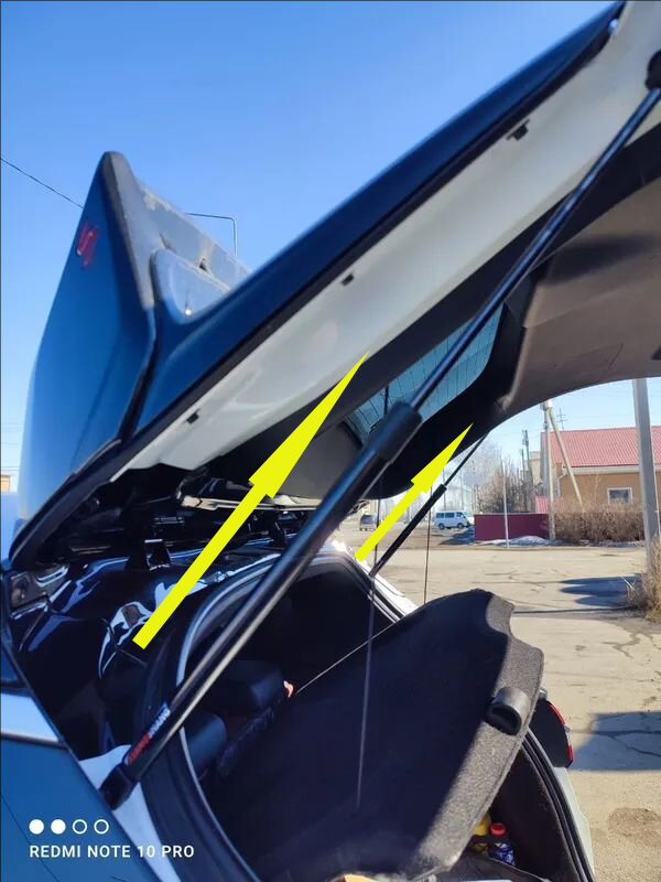 Газовые упоры задней двери багажника для Geely Coolray/Binyue (SX11) 2018-2024 "Амортизаторы" Джили Кулрей & Джили Биньюэ 2 шт Автозапчасти