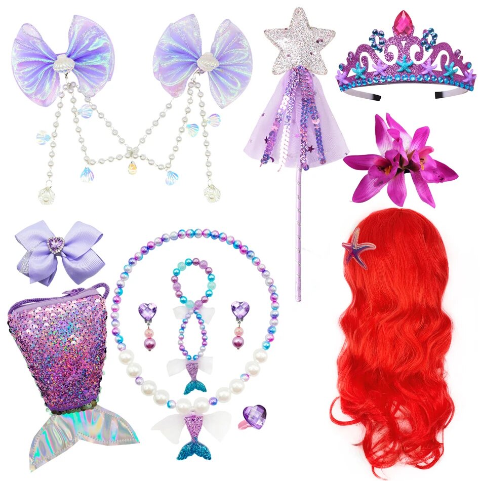 Детский костюм русалки Ариэль, размер 4T (Tag 120), Wig Set