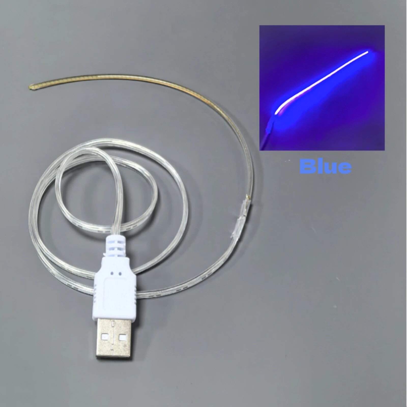 USB светодиодная нить Blue, 300mm 1pcs