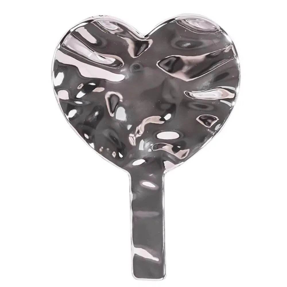 Ручное зеркало в форме сердца Silver