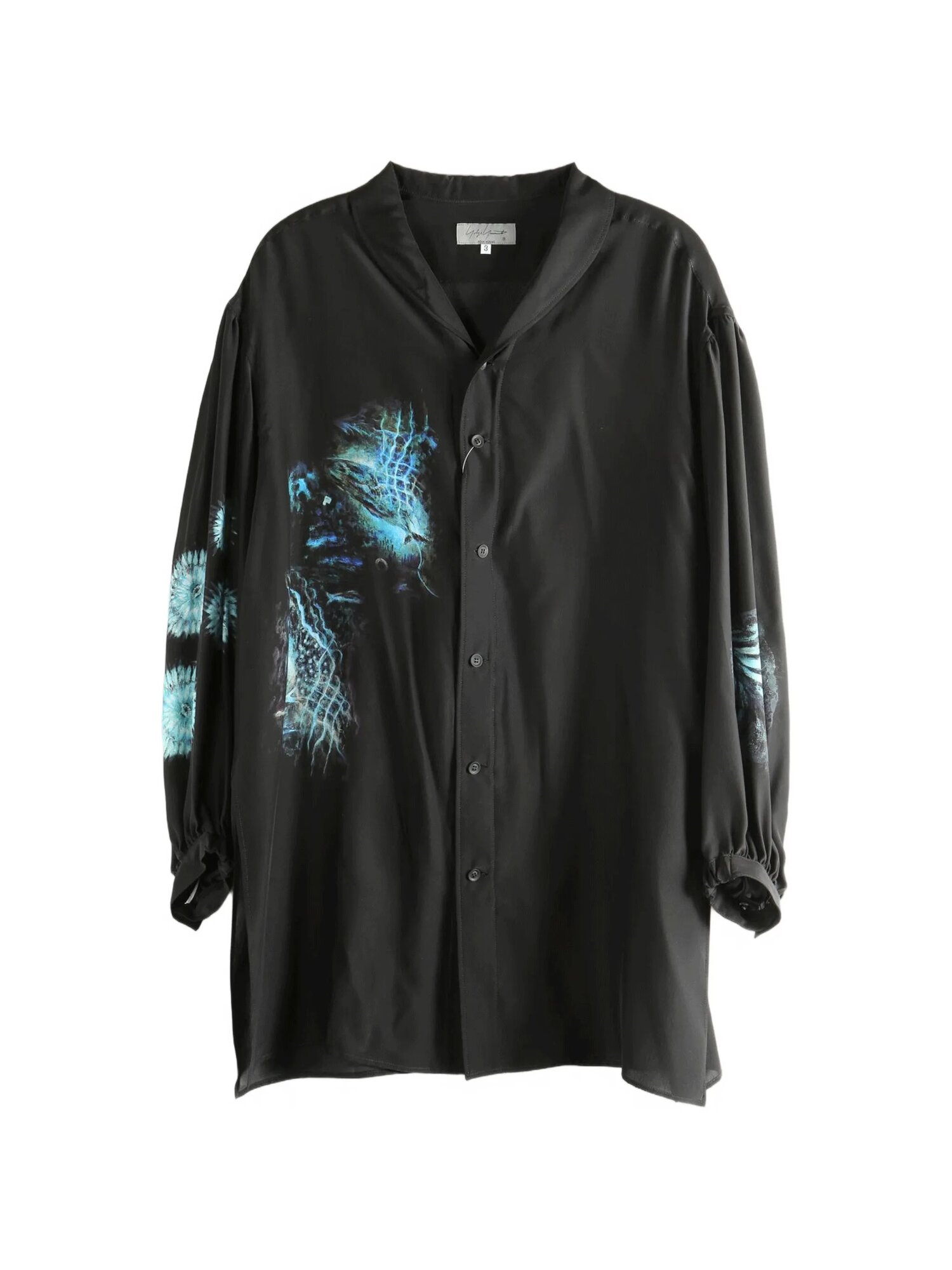 Блуза Graphic-print scarf-collar blouse