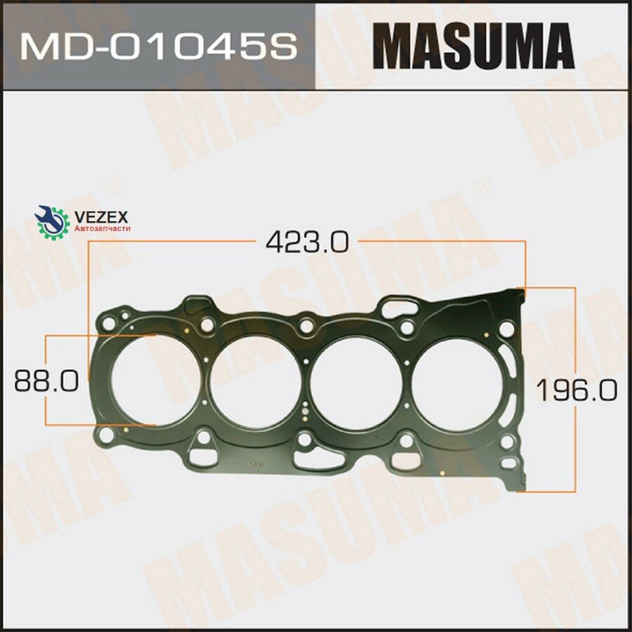 MASUMA MD-01045S прокладка ГБЦ!\ Toyota Avensis/Carina E 2.0 16V 00>