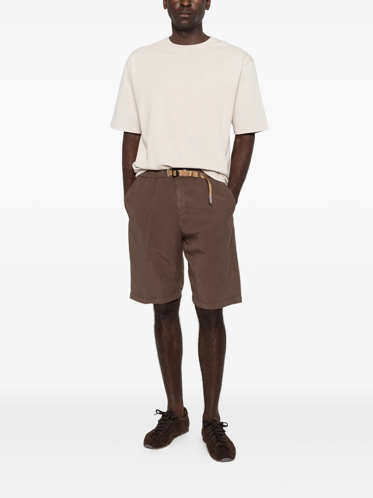 Шорты WHITE SAND Elasticated-waistband shorts, размер 48, brown — фото 1