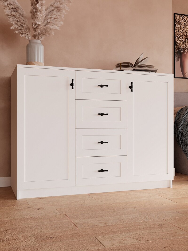 Комод Билли Хелена Billy по мотивам Икея Ikea - 9 120x50x90 двухдверный с 4 ящиками