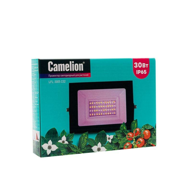 Прожектор светодиодный фито LFL-3005 C02 30Вт черн. Camelion 15835