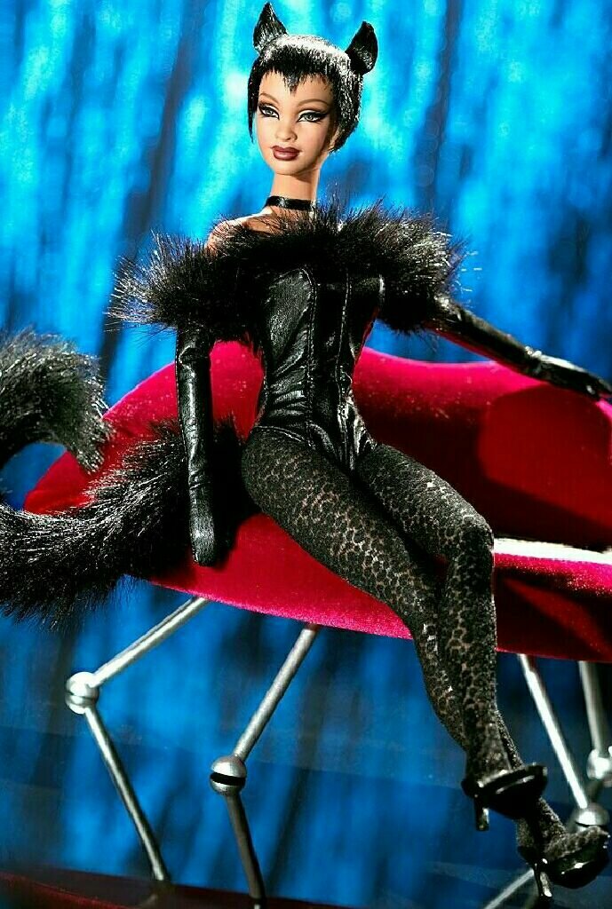 Кукла Барби коллекция Лаунж Китти черная пантера, Barbie Lounge Kitties Collection black panter.