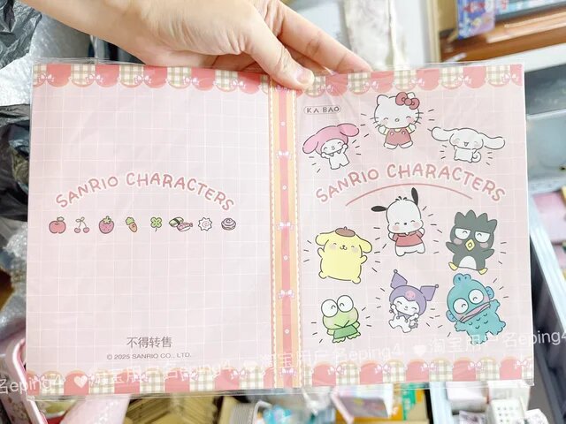 MINISO Оригинальные коллекционные карточки Sanrio Kuromi, Hello Kitty с блестками, My Melody из мультфильма, игрушки, подарки на праздники и дни рождения,