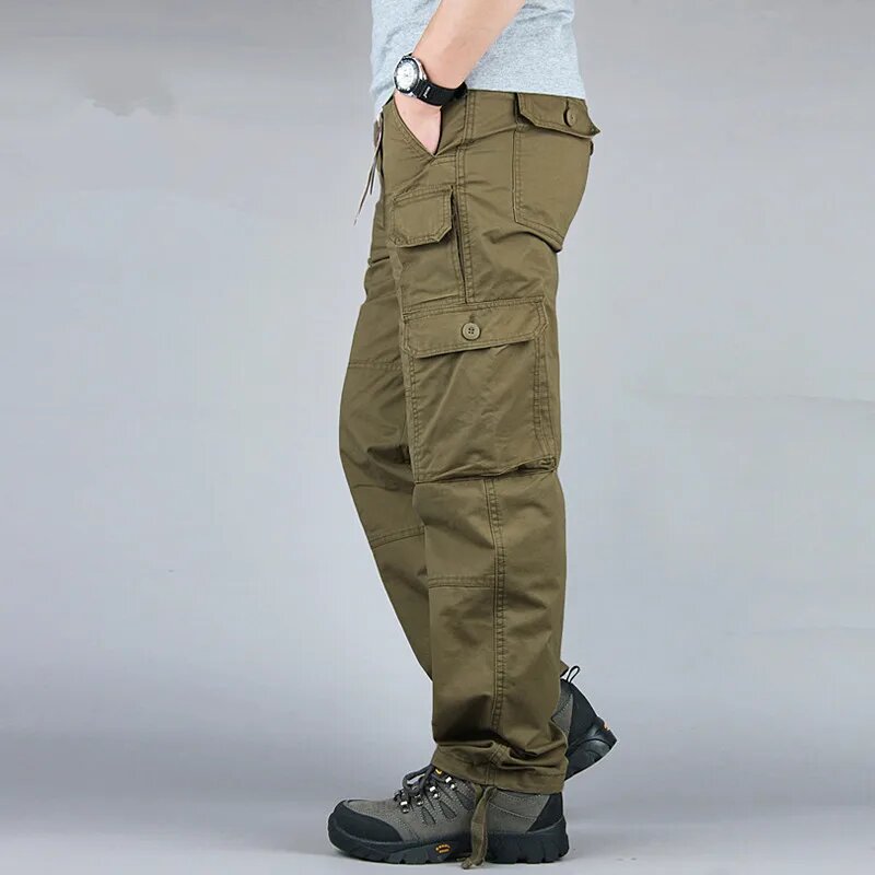 Брюки карго мужские хлопковые, цвет C1607 Army yellow, размер L