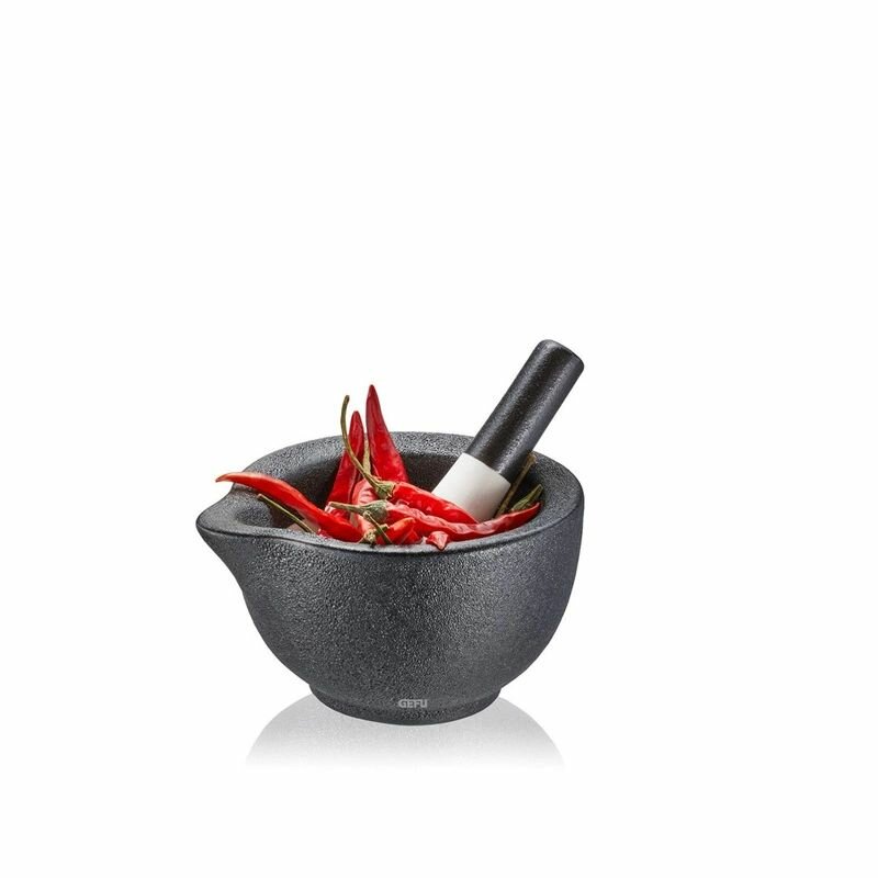 Ступка с пестиком Gefu Grino M - фарфоровая, размер 11,7 см x 10,3 см x 6,2 см - Гефу G-35322