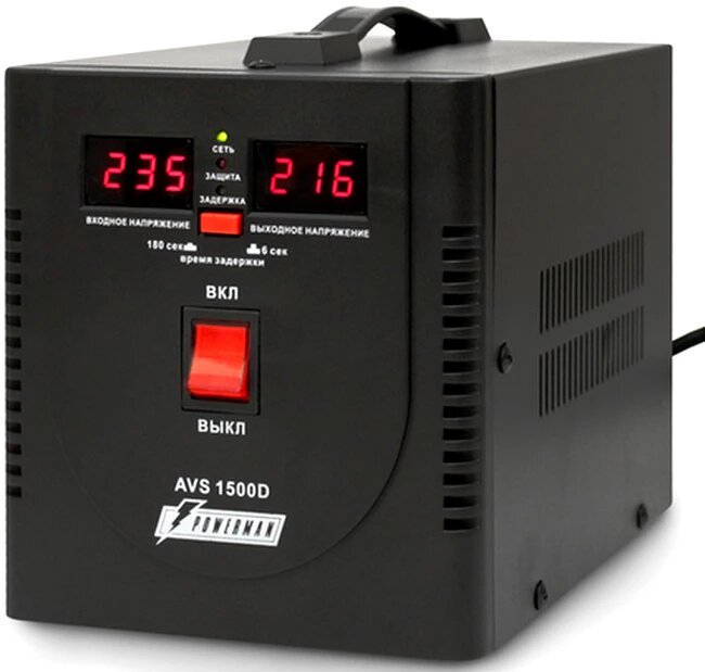 Стабилизатор напряжения Powerman AVS 1500 D черный (6028663)