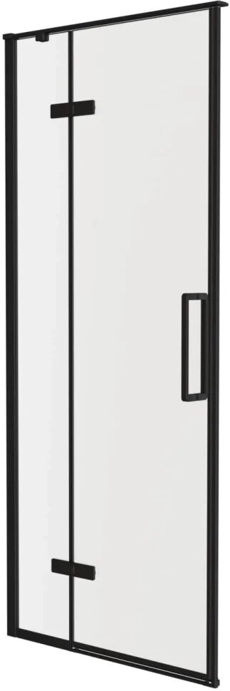 Душевая дверь Knotlor Shell HDIP090CG0BL 90 см, профиль черный матовый, стекло прозрачное