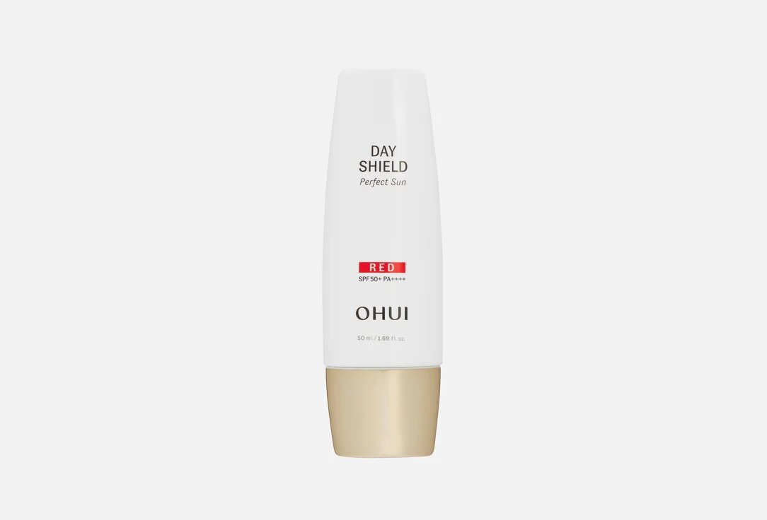 OHUI Day shield perfect sun red Солнцезащитный крем для лица SPF 50+ PA++++ 50мл