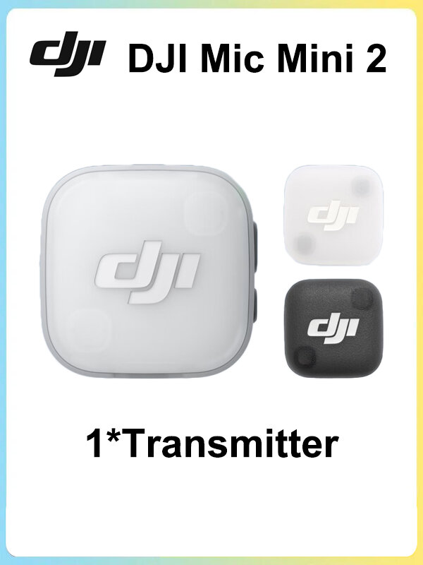 DJI Mic Mini2 Transmitter, Высококачественный звук, стабильная передача, активное шумоподавление, две регулируемые передачи, Автоматический ограничитель, взрывозащищенный звук
