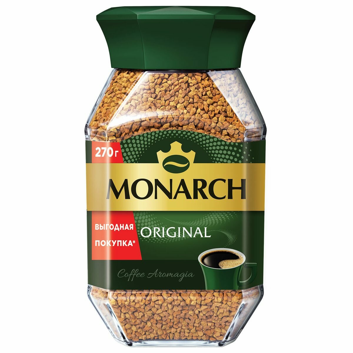Кофе растворимый сублимированный Monarch Original, 270г, стеклянная банка (8052852)