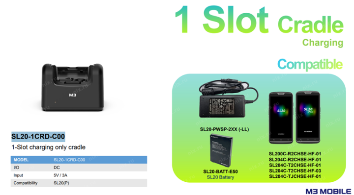 M3 Mobile SL20-1CRD-C00 Зарядное устройство