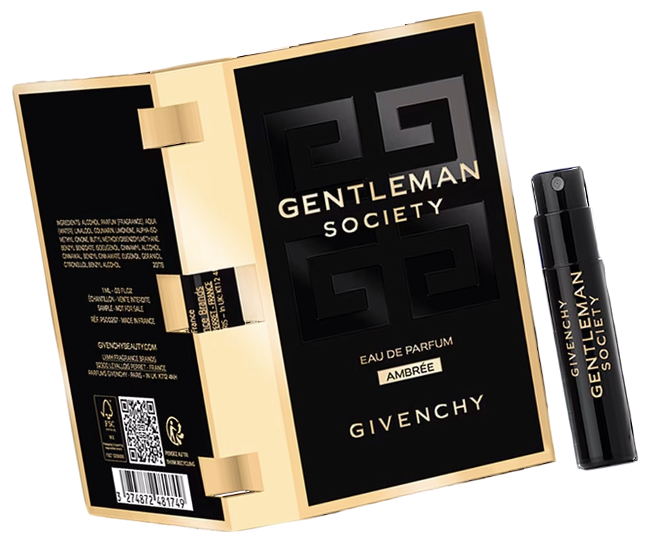 Миниатюра парфюма Живанши Джентльмен Социети Амбра 1 мл - Givenchy Gentleman Society Ambree