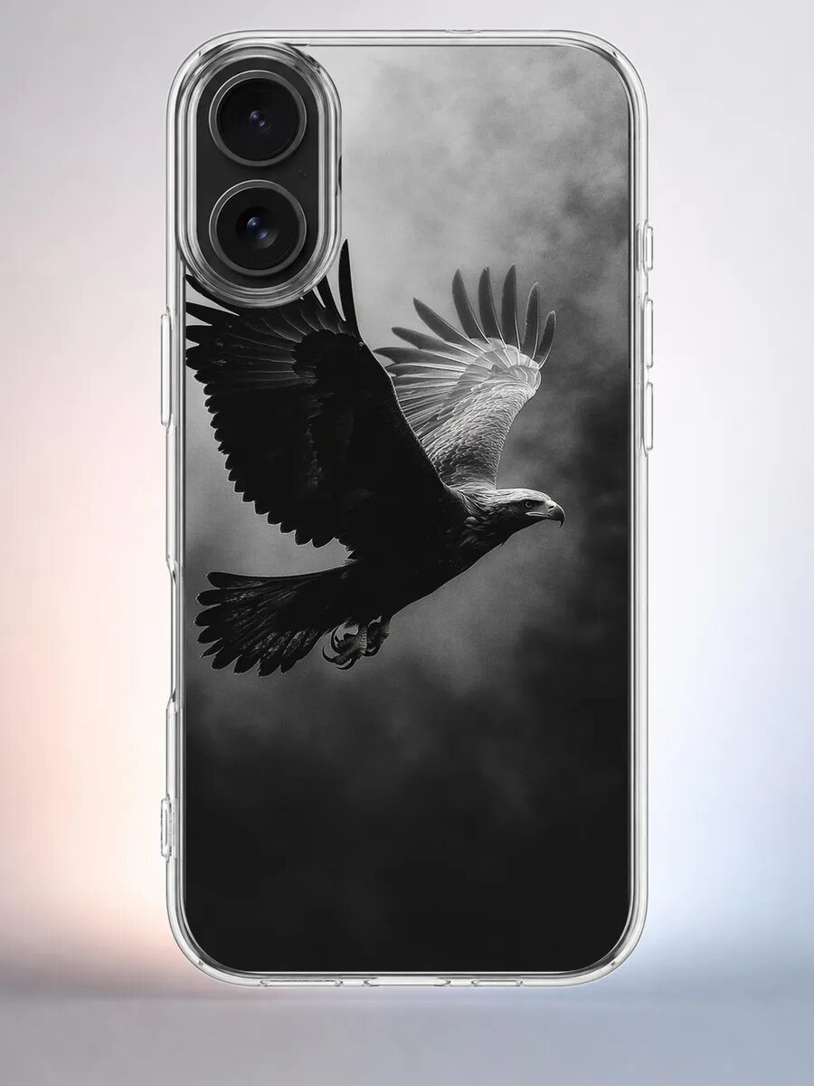 Чехол iPhone 16 орёл в полёте силиконовый