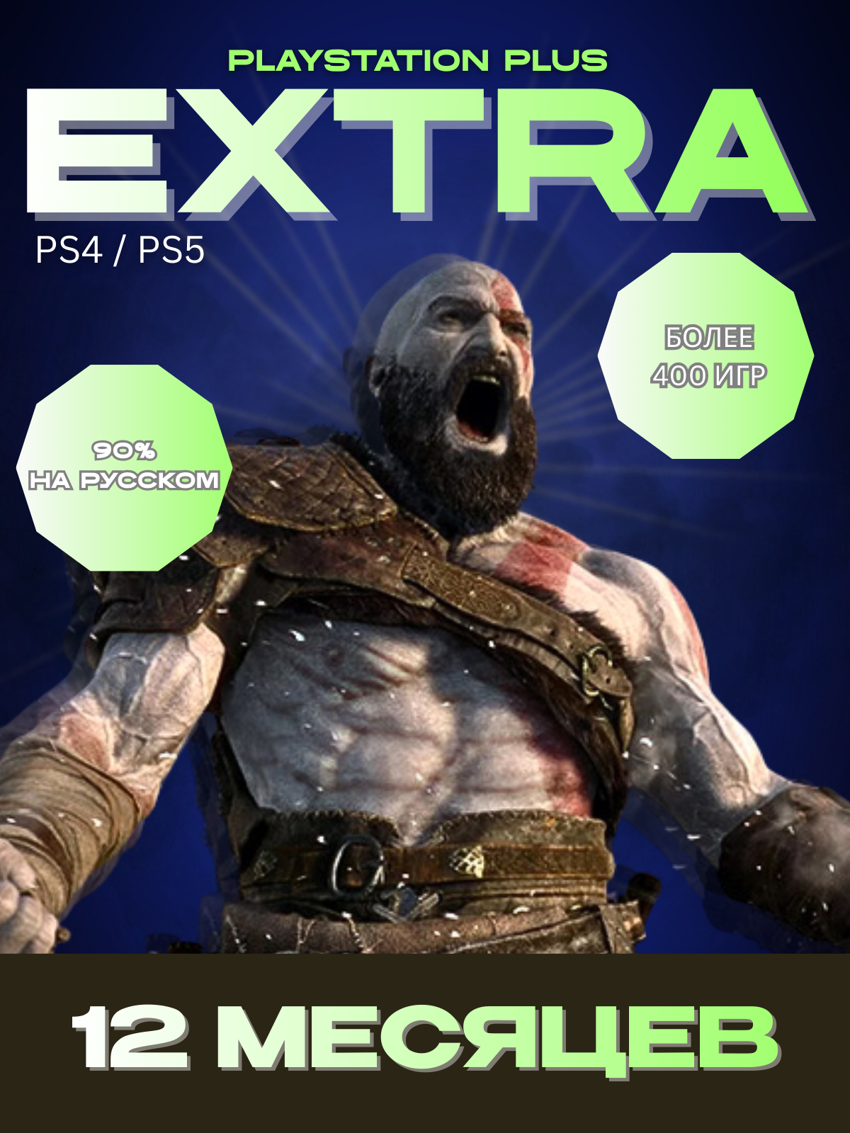 Подписка PS PLUS EXTRA 12 месяцев для игровых консолей PS4 и PS5