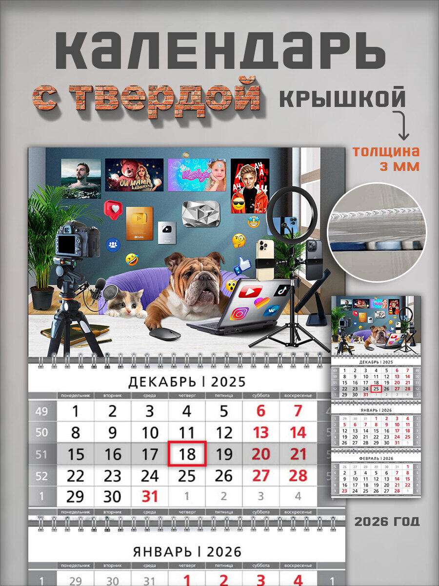 Настенный квартальный календарь "Я блогер"