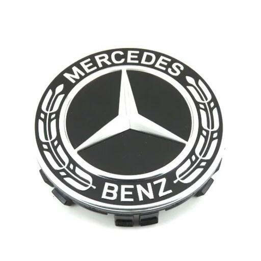 Крышка ступицы колеса MERCEDES-BENZ A16740159009040 для центрования 66,8 мм с лавровым венком, центр черный