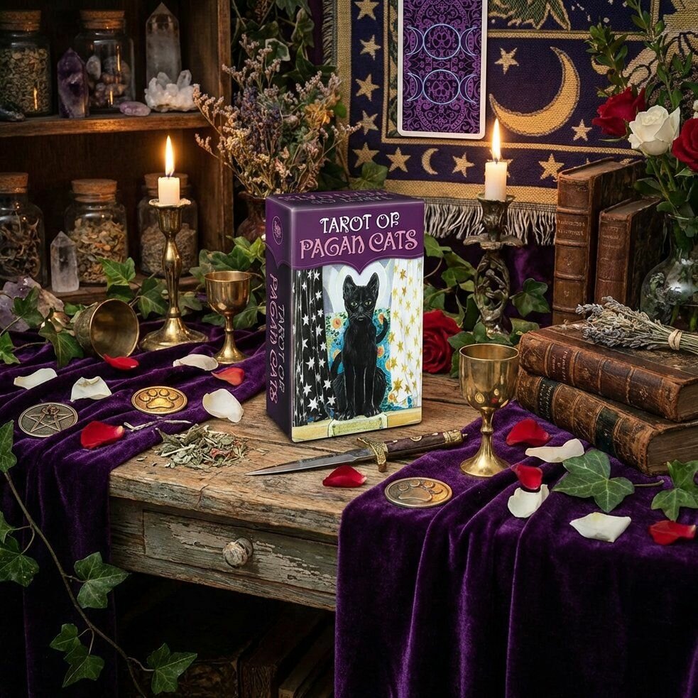 Карты Таро "Pagan Cats Tarot mini" Lo Scarabeo / Мини Колода Языческих Кошек