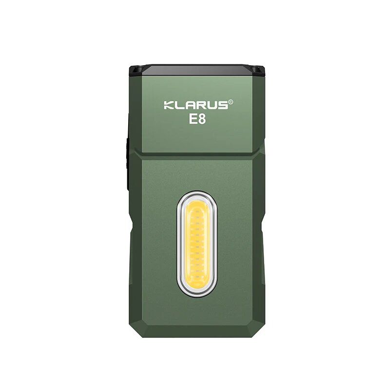 Фонарик Klarus E8 EDC 1000 люменов Теплое/красное боковое свечение COB USB-C Заряжаемый Встроенный аккумулятор 1000 мАч-E8 Зеленый