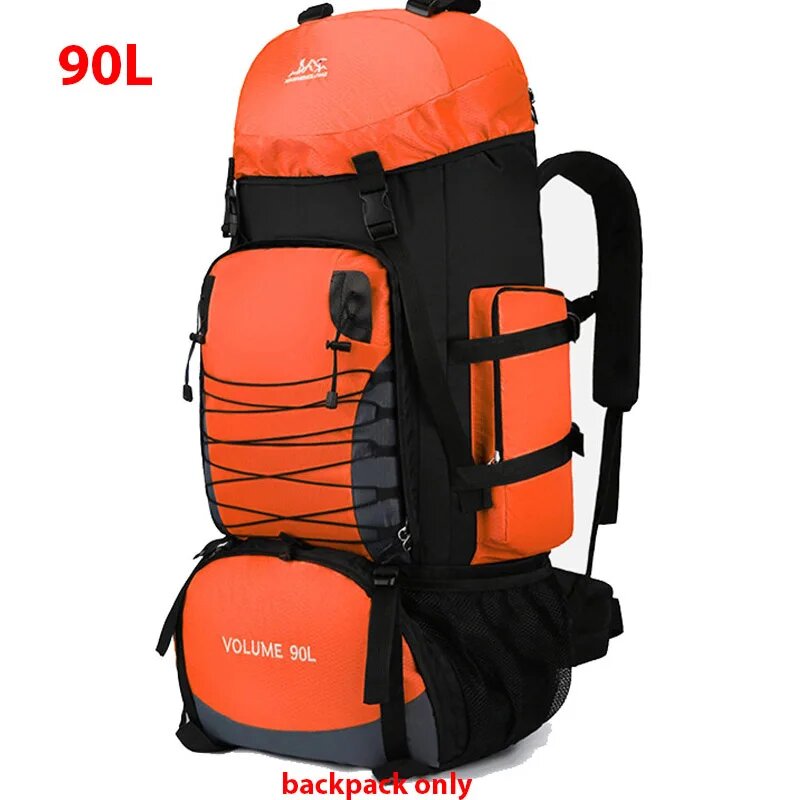 Рюкзак туристический 90L, оранжевый