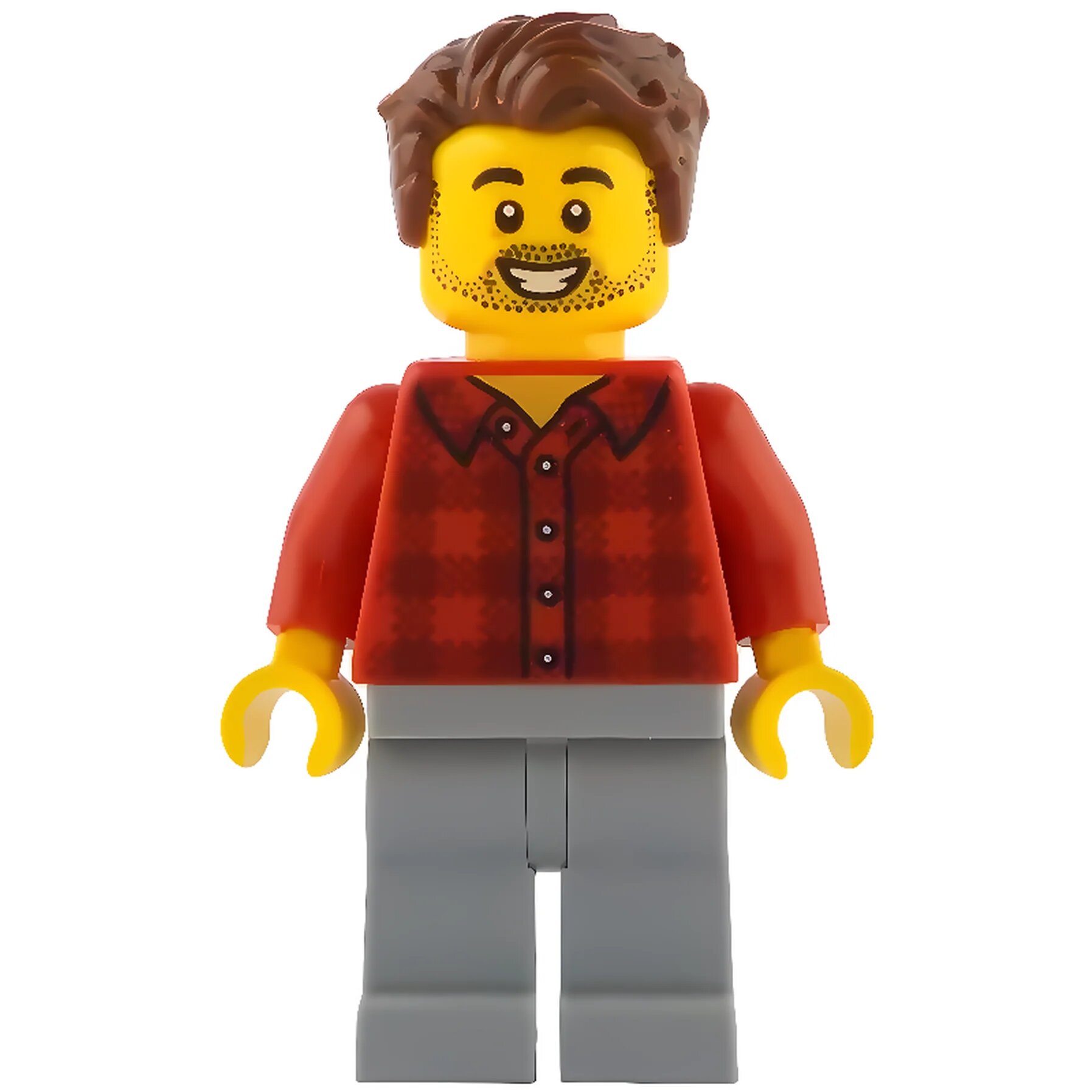 Минифигурка Lego Ideas (CUUSOO) Rob the Fan Designer - Red Plaid Flannel Shirt, Light Bluish Gray Legs idea226 U