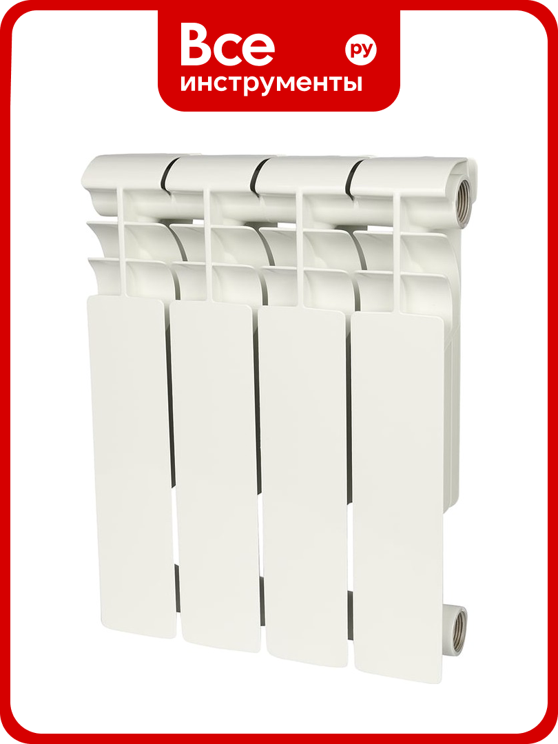Биметаллический радиатор ROMMER Profi BM 350 BI350-80-80-130 4 секции RAL9016 86629