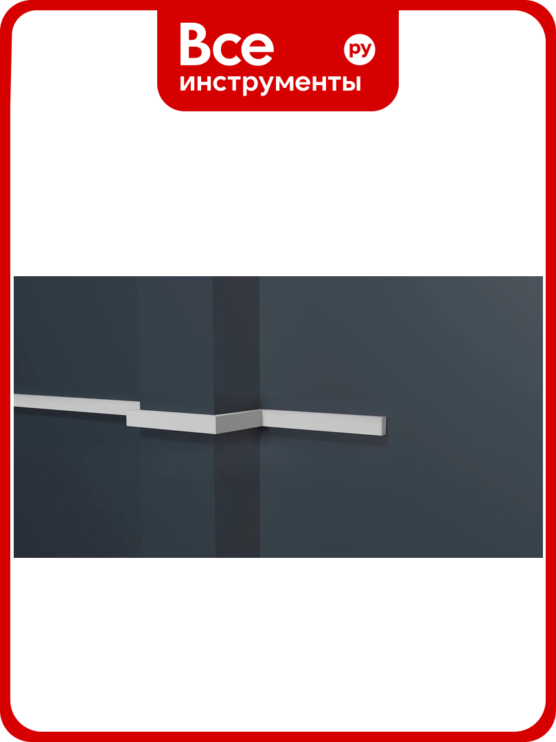 Стеновой ударопрочный влагостойкий молдинг под покраску Decor-Dizayn 10x6x2000 мм DD632