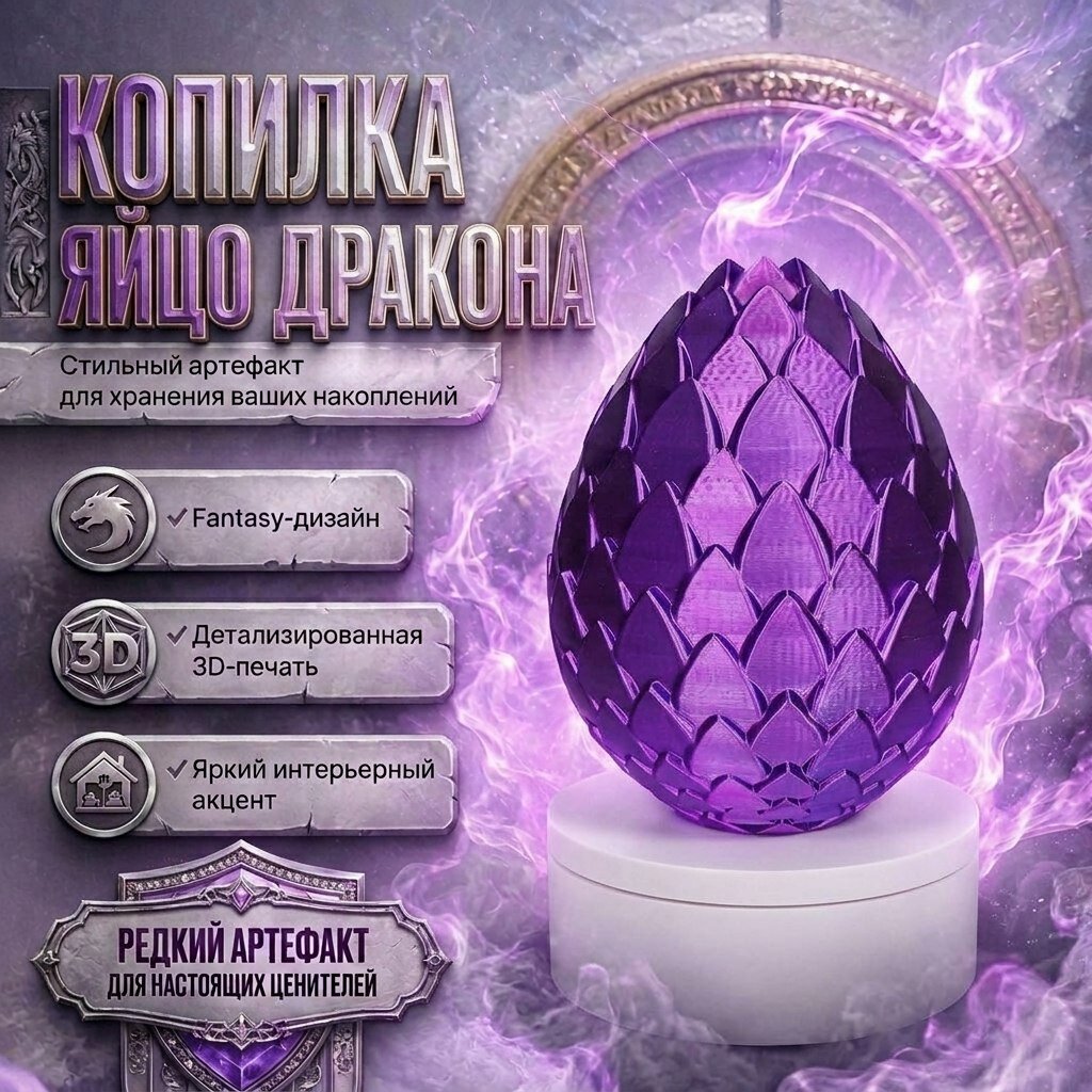 Копилка Яйцо Дракона стильный fantasy декор