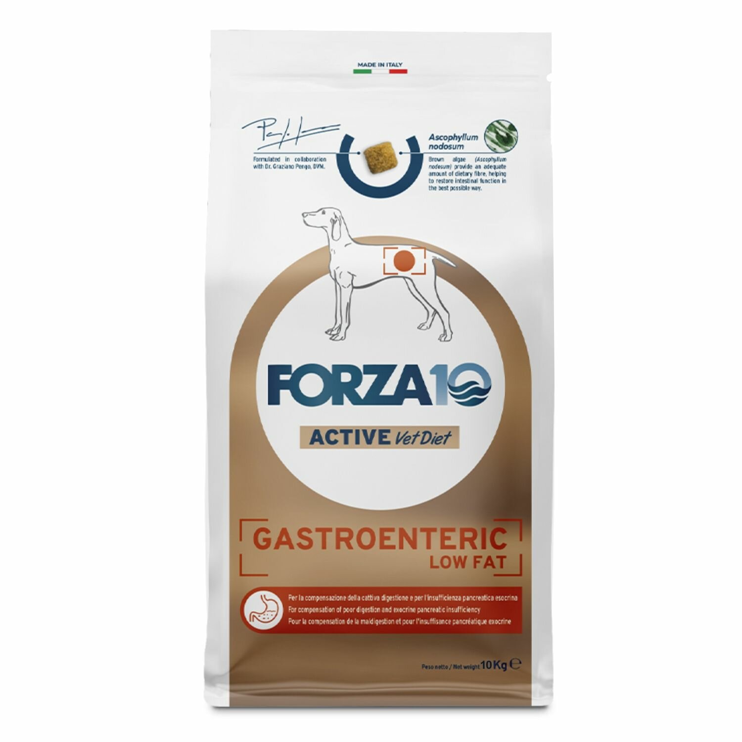 Forza10 Active VetDiet Gactroenteric Low Fat корм для собак, при острых заболеваниях ЖКТ 10 кг
