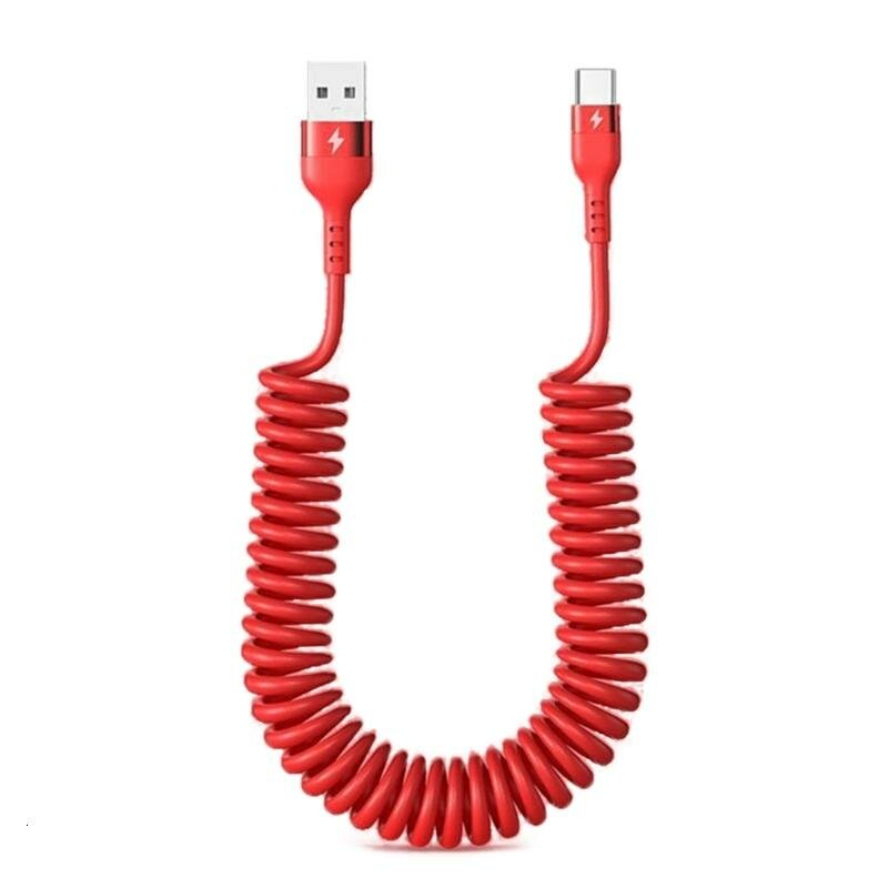 USB-C кабель для быстрой зарядки, 98 см красный
