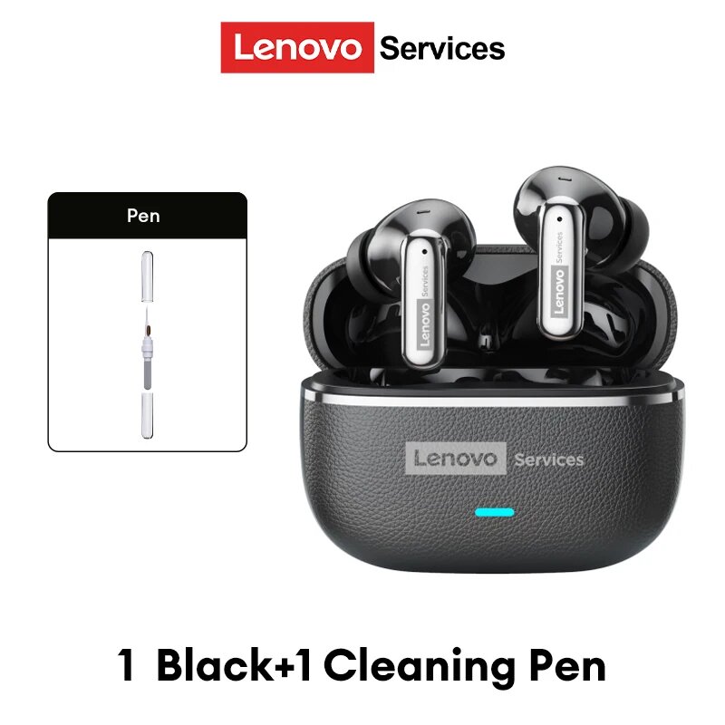 Lenovo LE208 TWS Черные наушники + Cleaning Pen