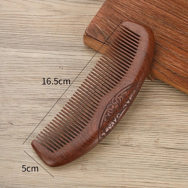 Деревянная расческа 16.5x5см, Цвет: B