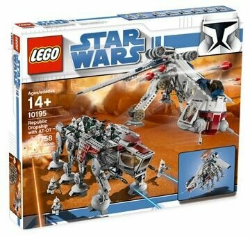 Конструктор LEGO Star Wars 10195 Republic Dropship with AT-OT (Республиканский корабль с шагоходом АТ-от)