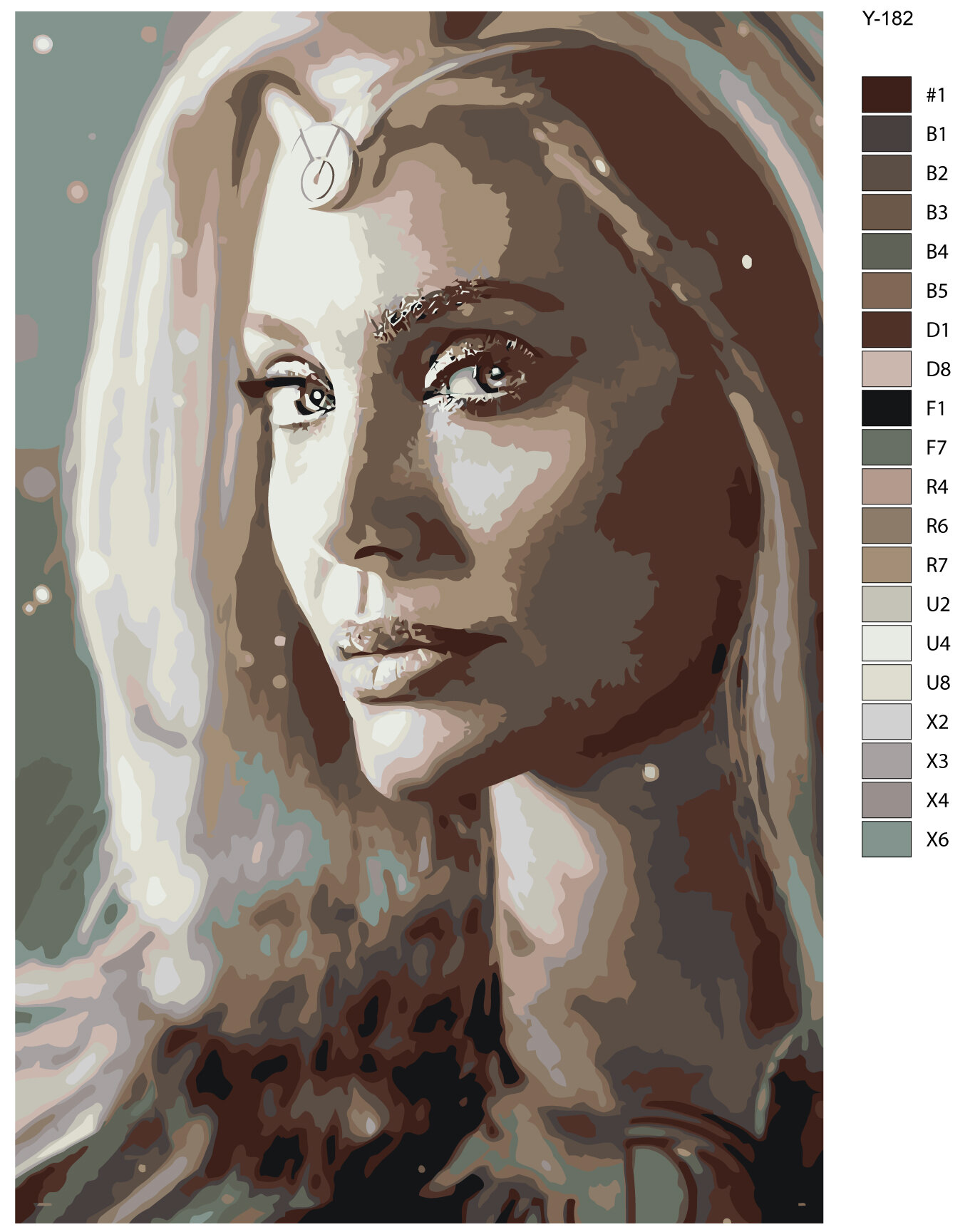 Картина по номерам Y 182 "Анджелина Джоли - Тена Вечные" 80x120