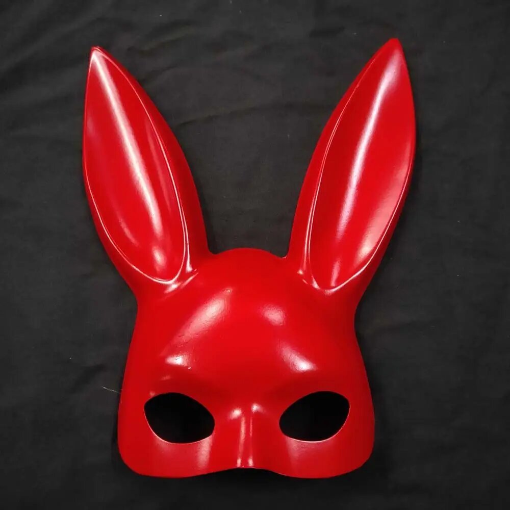 Маска кролика из пластика Красный, red