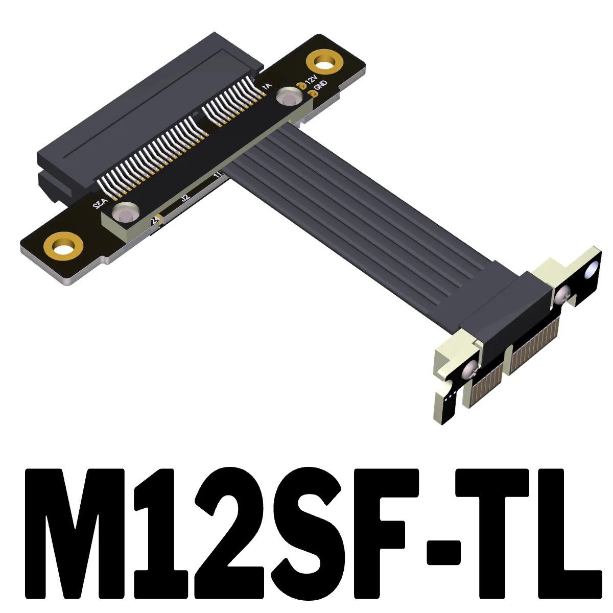 ADTLink PCIe 4.0 x1 to x4 Riser Cable 20cm, M12SF-TL