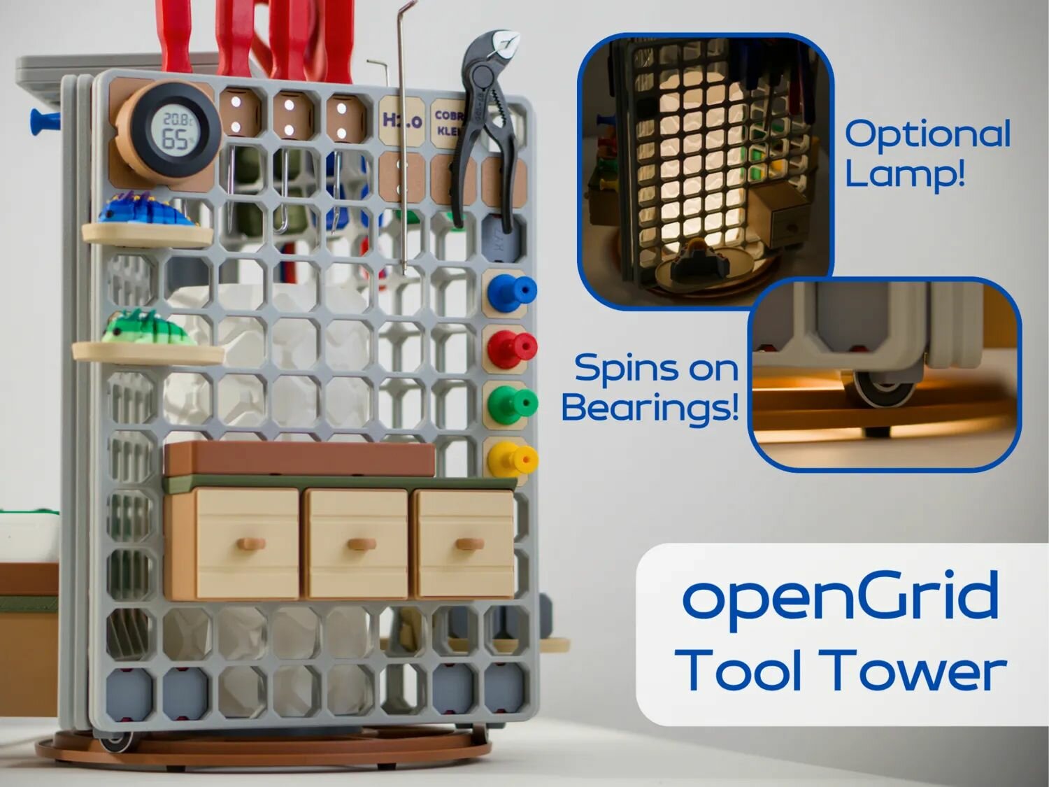 Органайзер настольный Tool Tower модульный для openGrid башня для инструментов