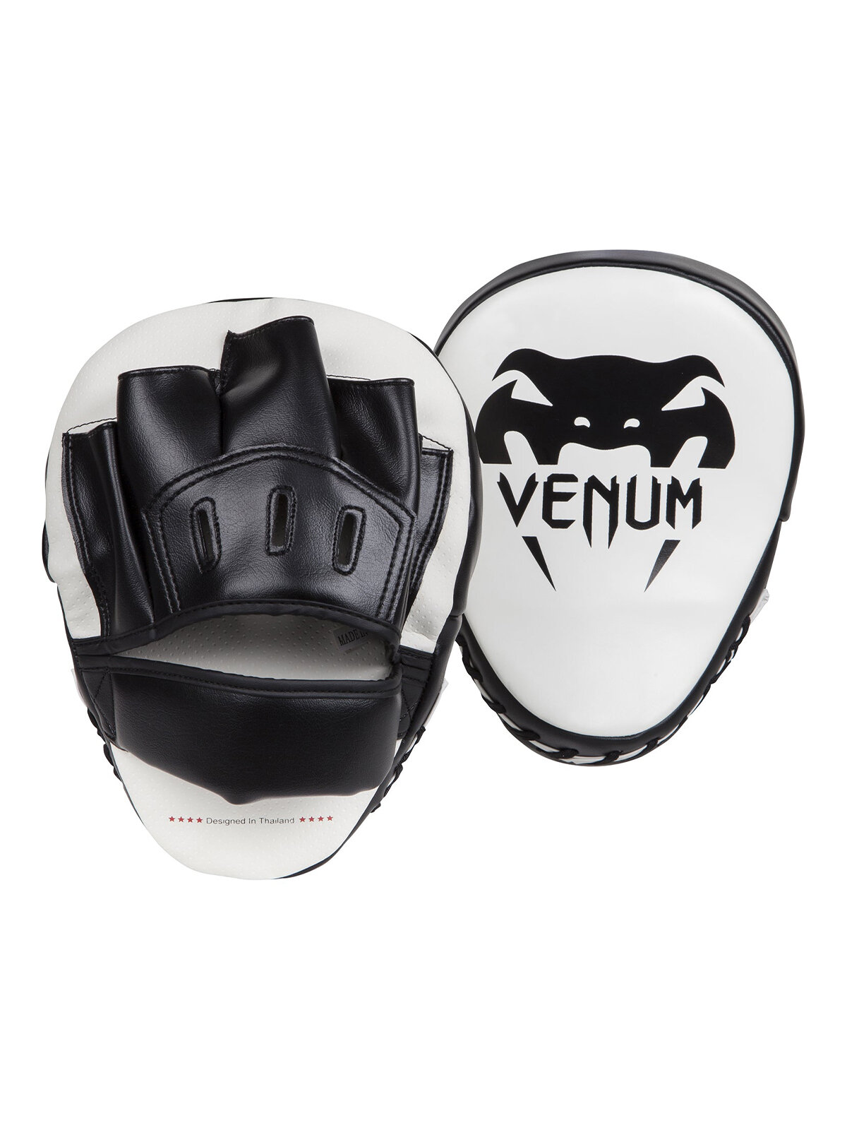 Лапы Venum Light White/Black (пара), искусственная кожа, 2шт.