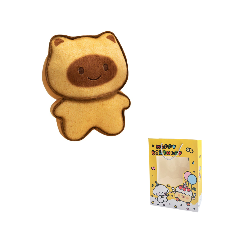 Плюшевая игрушка унисекс MENGMENGBUNNY Милый Карамельный Масляный Тост Кот, 17CM EU