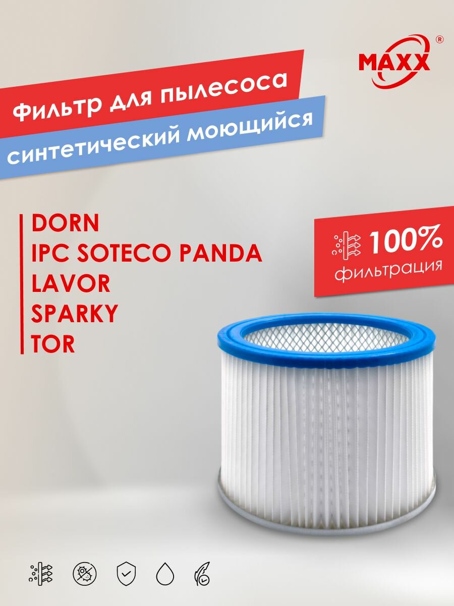 Фильтр для пылесоса DORN, IPC Soteco Panda, Lavor, SPARKY, TOR, моющийся HEPA