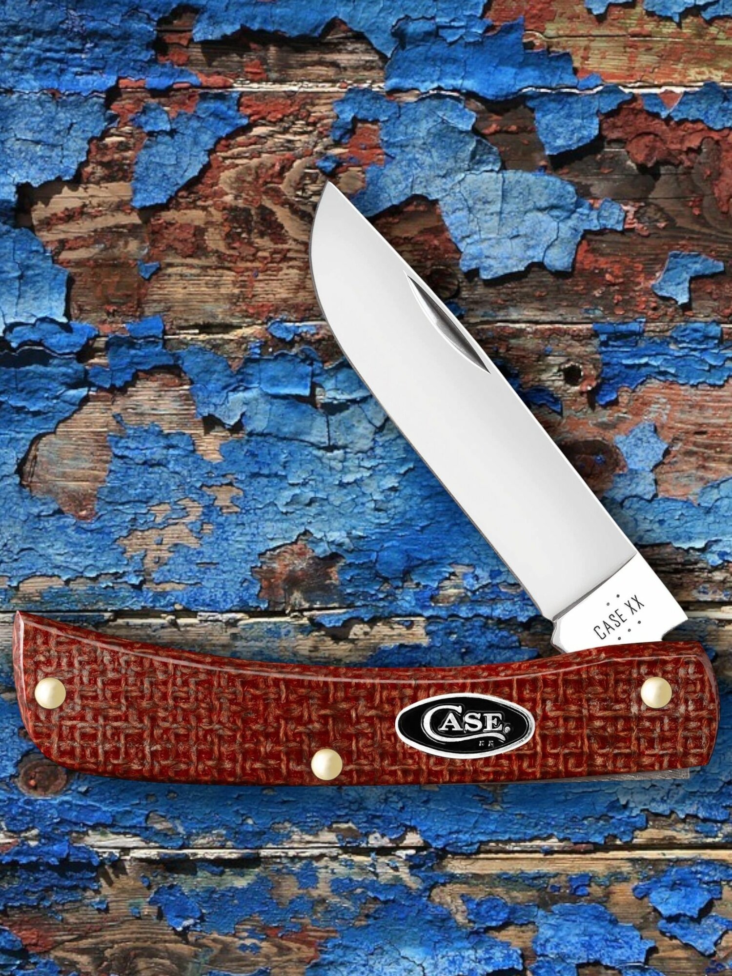 Складной нож Case XX Sod Buster Jr Dark Red Burlap Micarta, 12273