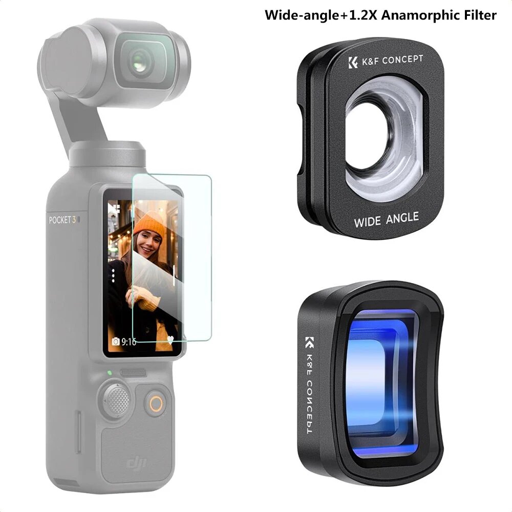 K&F Concept набор фильтров ND2-32 ND32-512 для DJI Osmo Pocket 3 2PCS Kit