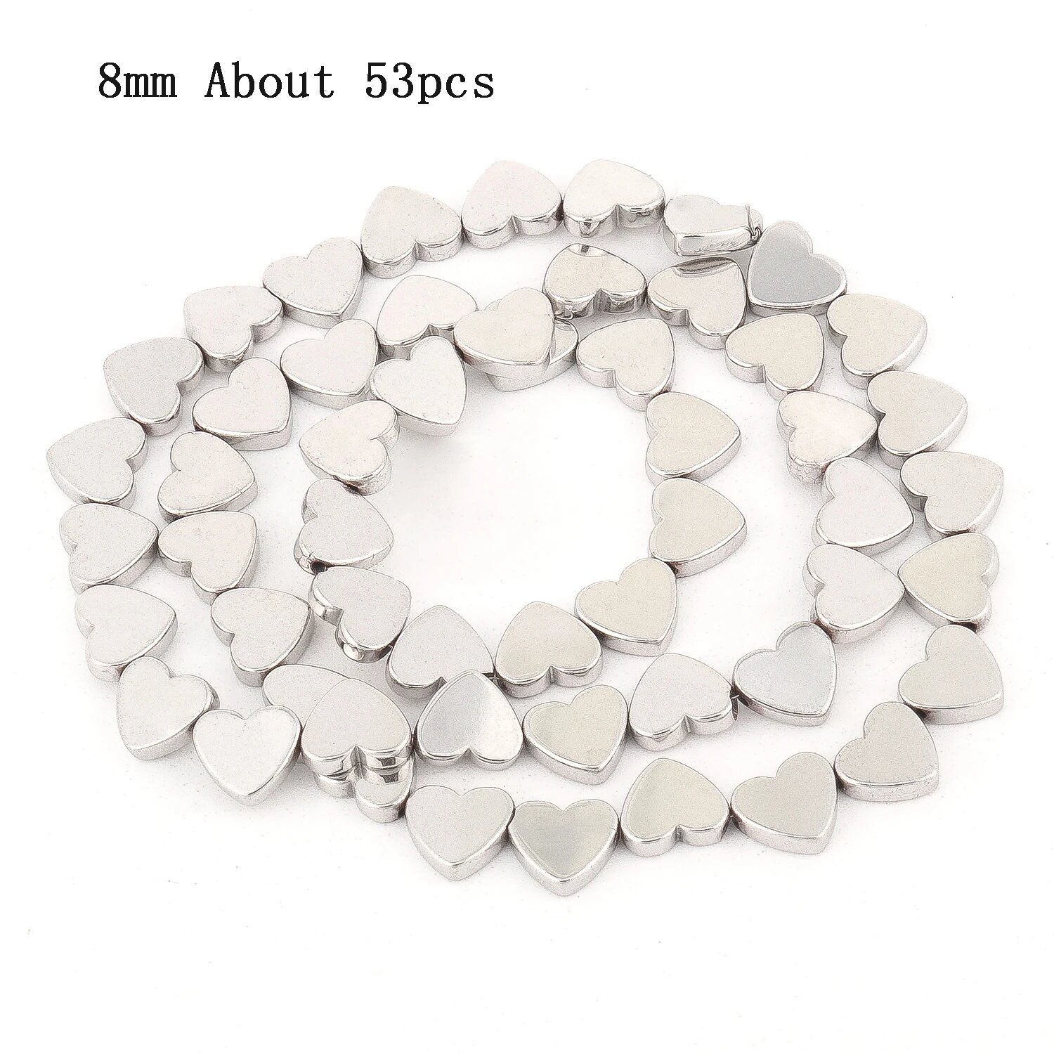 Гематитовые бусины для браслета TTUIJI Белый, style11-8mm