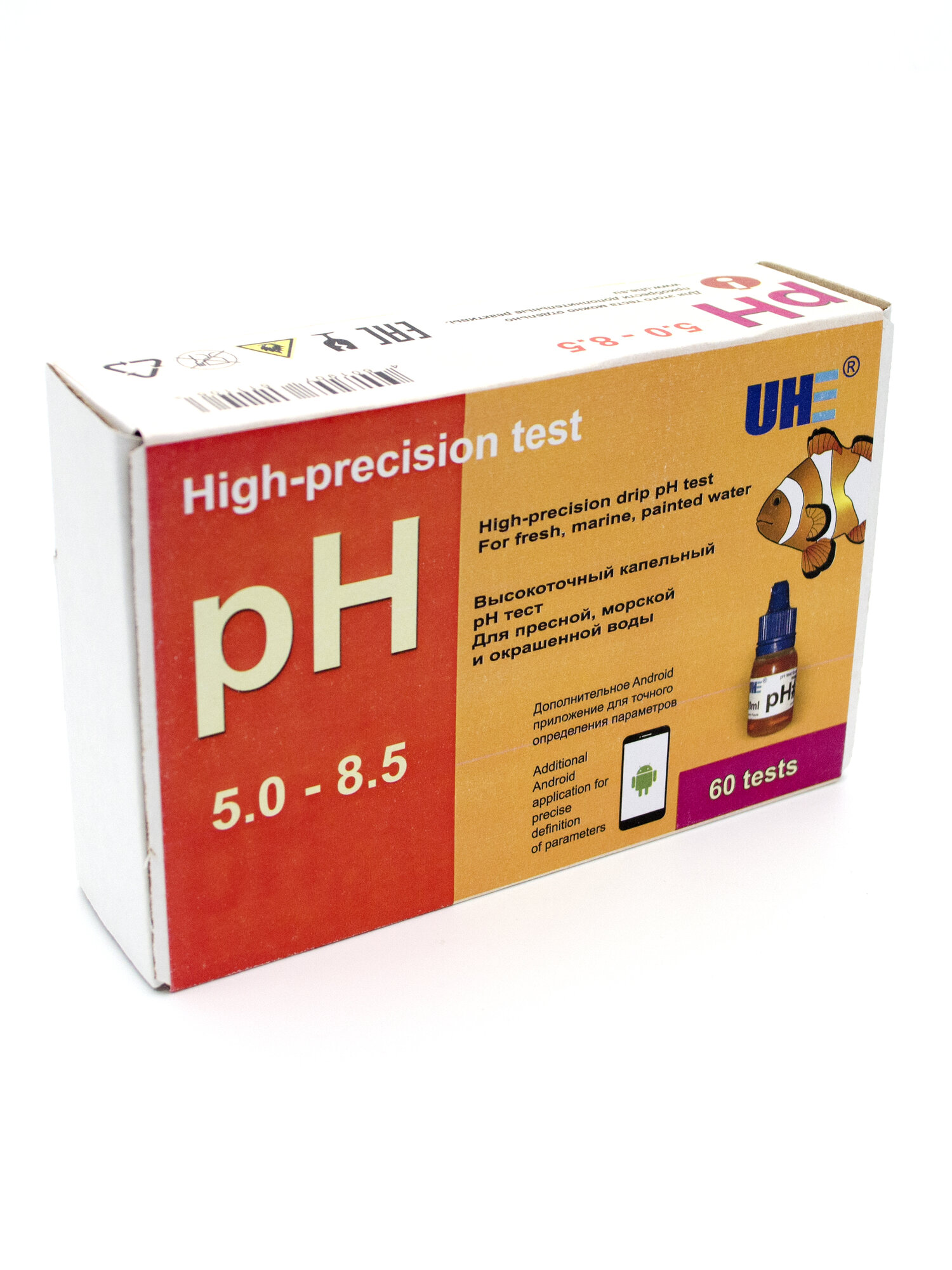 UHE pH 5,0-8,5 тесты для аквариума