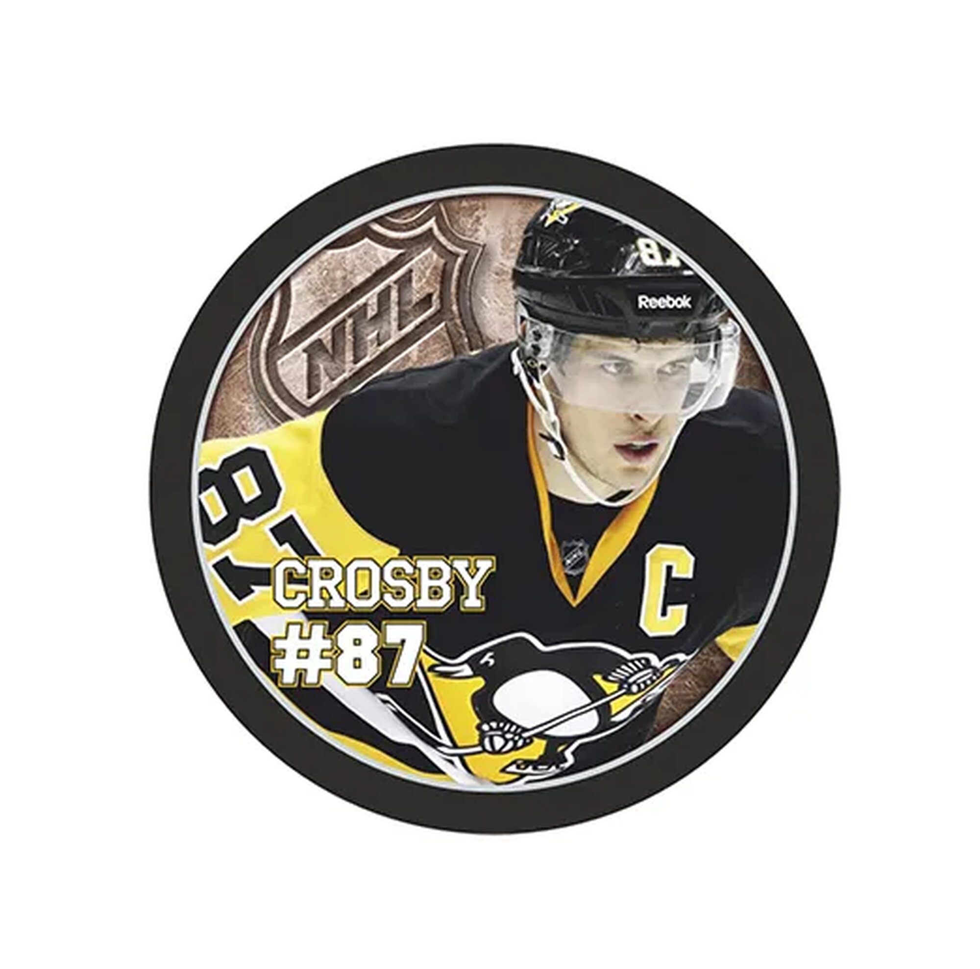 Шайба Rubena Игрок CROSBY №87 NHL Pittsburgh Penguins 1-ст, черный