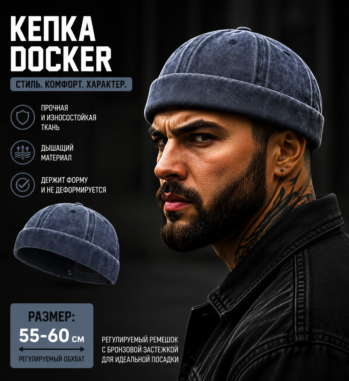 Кепка  Docker для мужчин и женщин